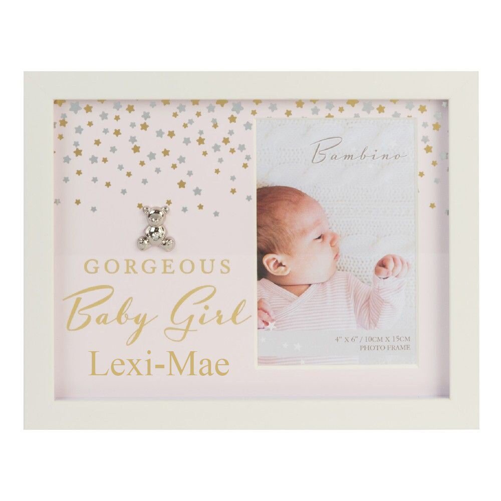 Personalised Gorgeous Baby Girl Frame – Just Blue Or Pink