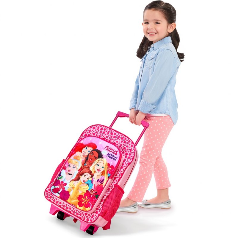 Disney Princess Pink Deluxe Travel Trolley | Pull-a-Long Suitcase