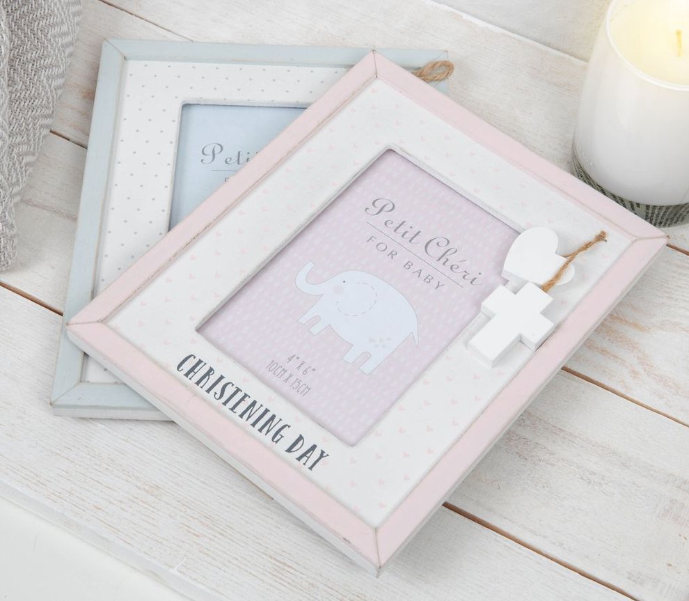 Blue Christening Day Photo Frame – Just Blue Or Pink