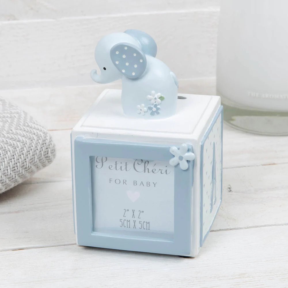 Blue Elephant Money Box & Frame – Just Blue or Pink