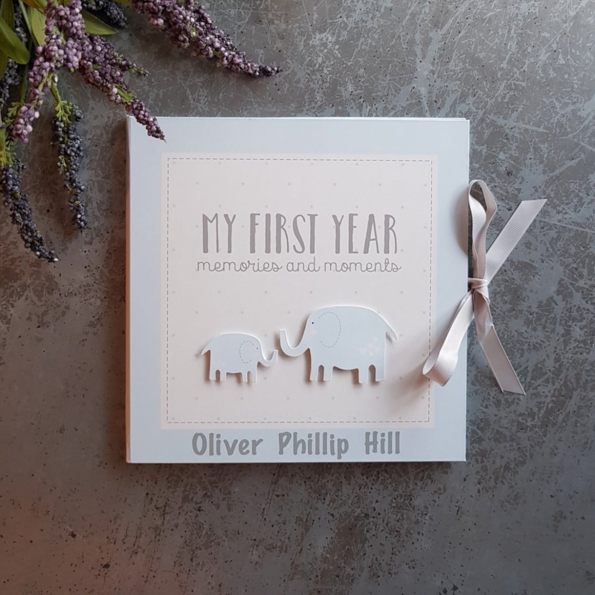 Personalised My First Year Baby Record Book - Blue