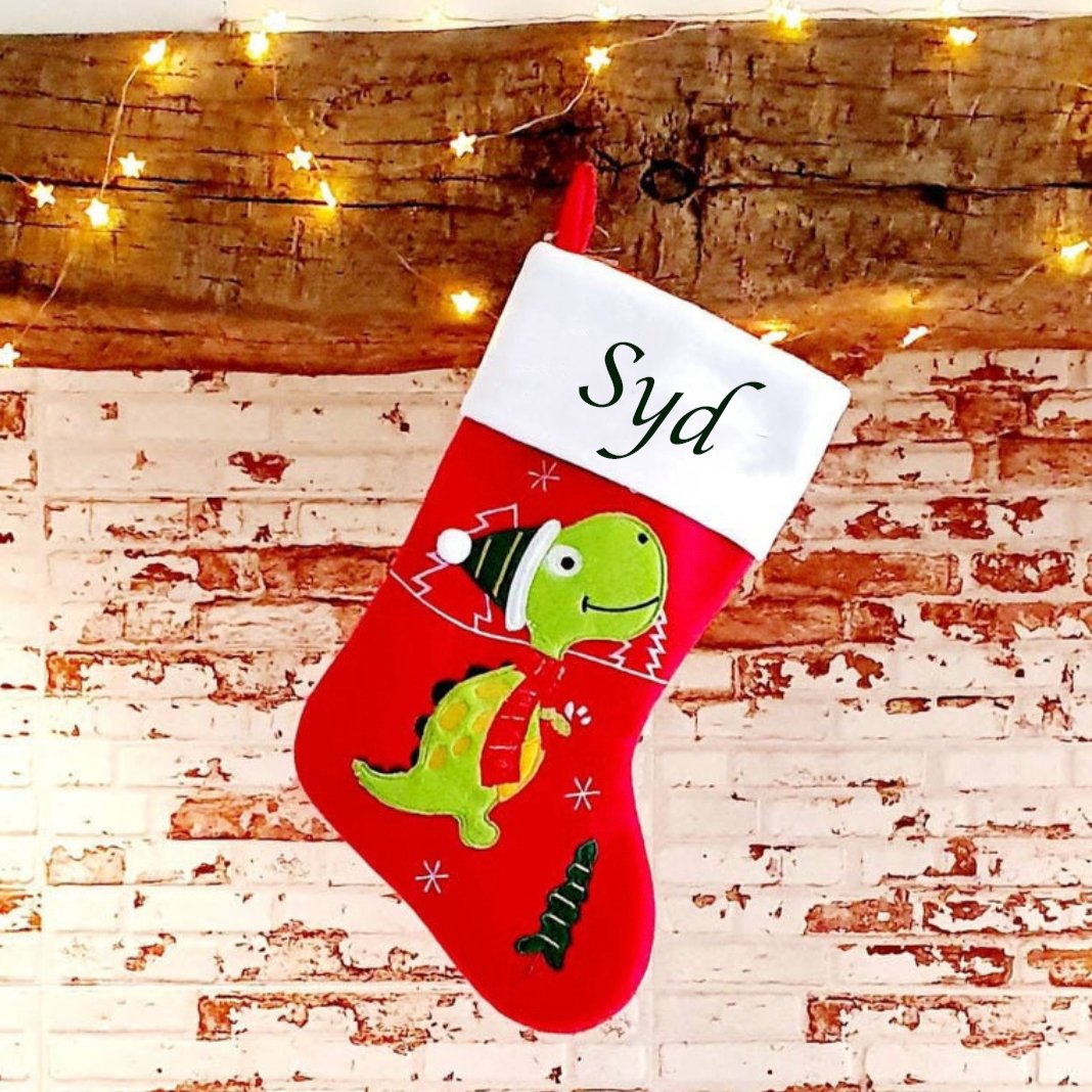 Personalised Dinosaur Stocking – Just Blue Or Pink