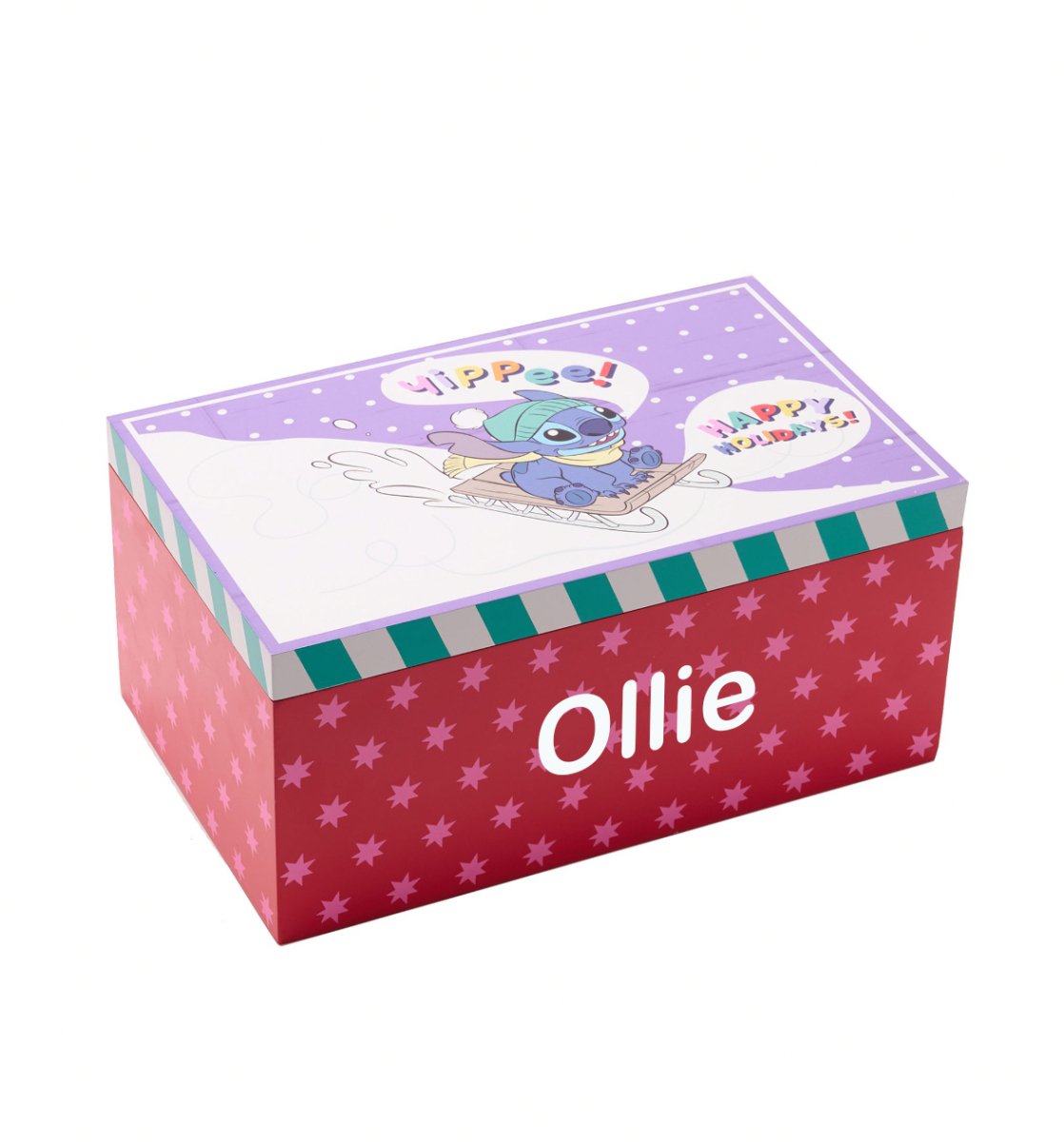 Personalised Disney Stitch Christmas Box – Just Blue Or Pink