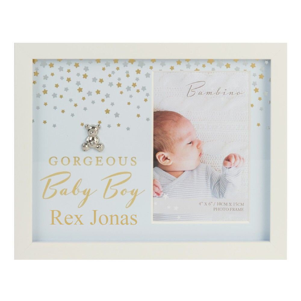 Personalised 'Gorgeous Baby Boy' Frame – Just Blue or Pink