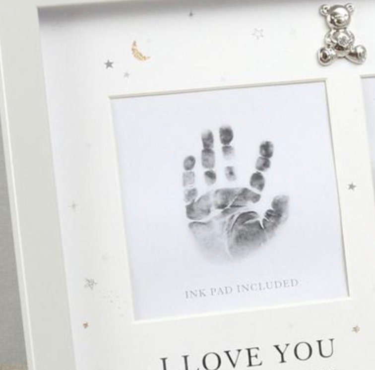 Personalised Hand Print Photo Frame – Just Blue Or Pink